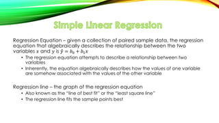 Simple linear regression | PDF