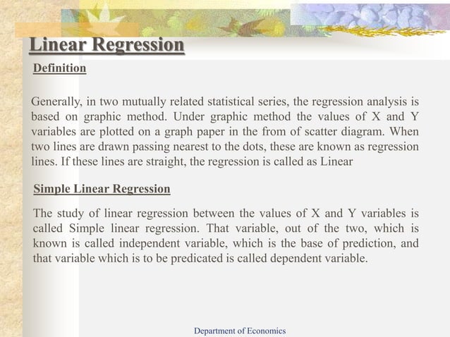 Simple linear regression | PPT | Physics | Science