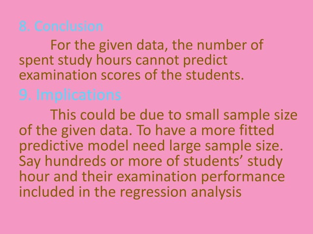 Simple linear regression analysis | PPTX
