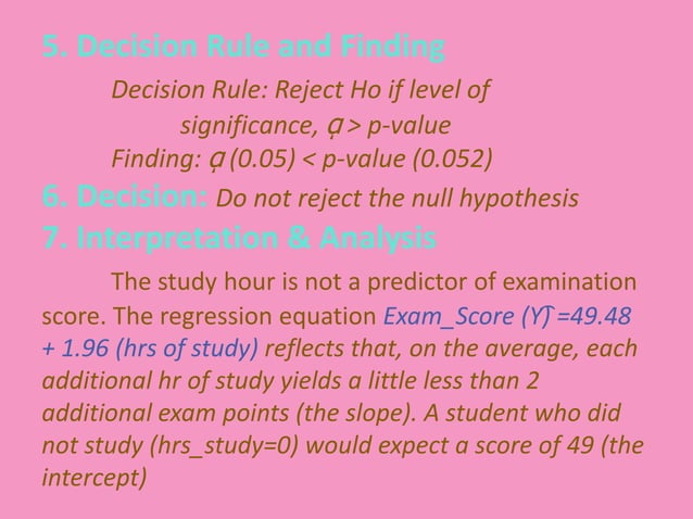 Simple linear regression analysis | PPT Simple linear regression analysis | PPT