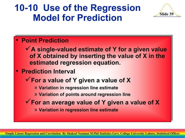 Simple linear regression and correlation | PPTX