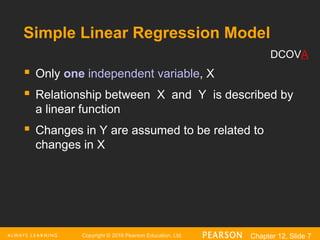 Simple Linear Regression for business statistics | PPT