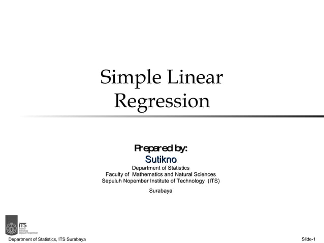 Simple Linier Regression | PPT