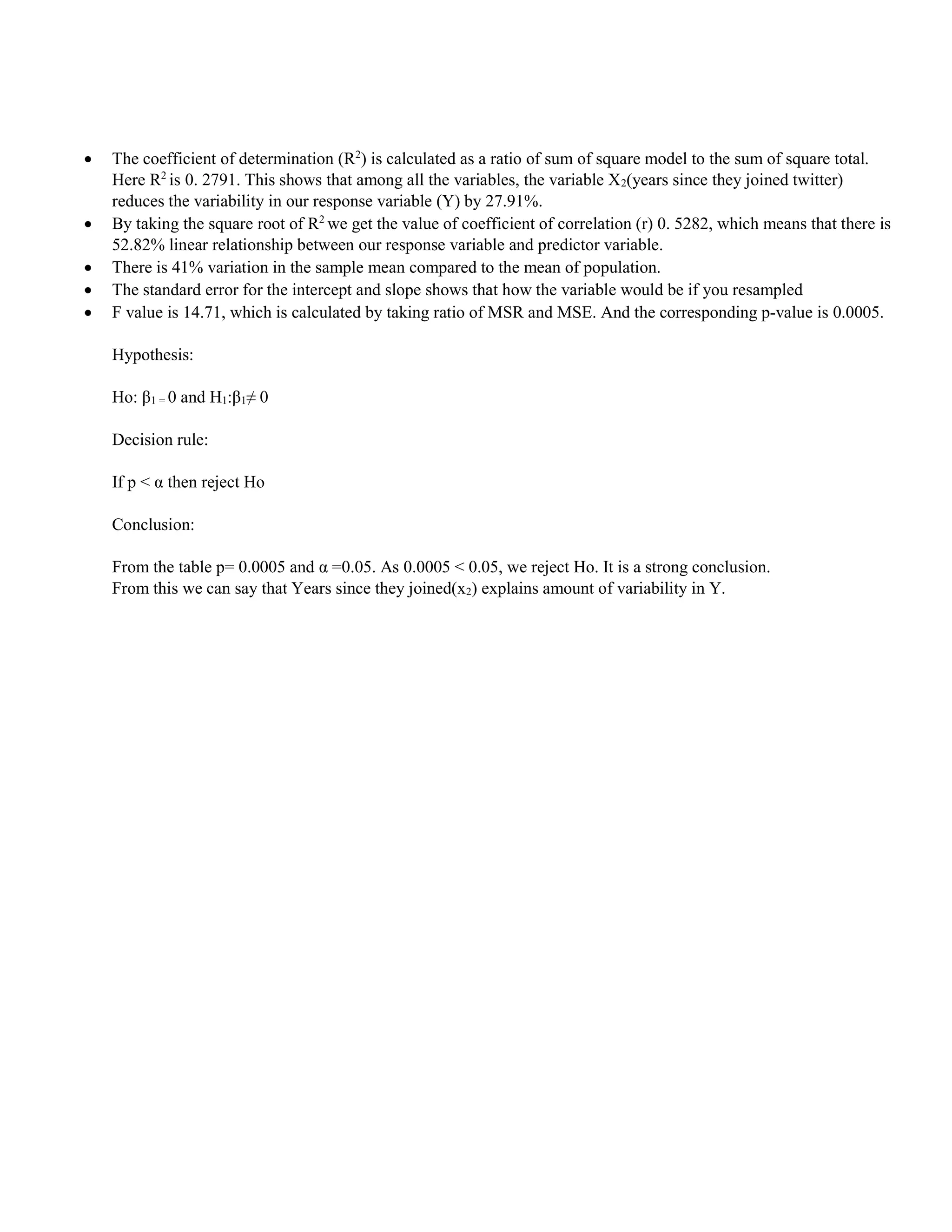 Simple linear regression project | PDF