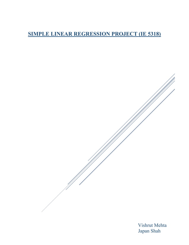 Simple linear regression project | PDF