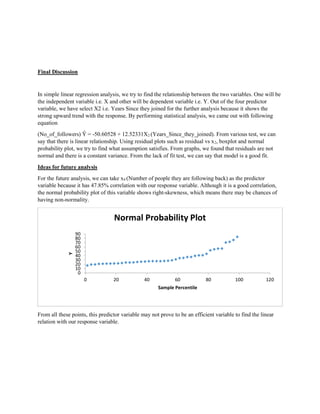 Simple linear regression project | PDF