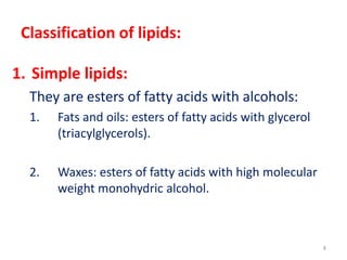 Simple lipids | PPTX