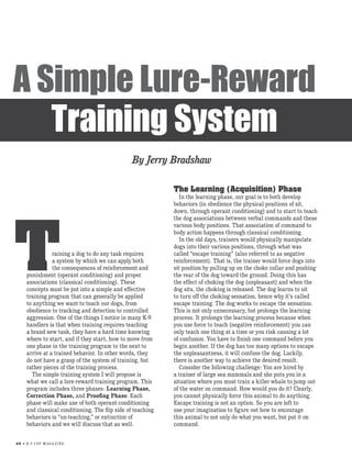 A Simple Lure Reward Training System | PDF