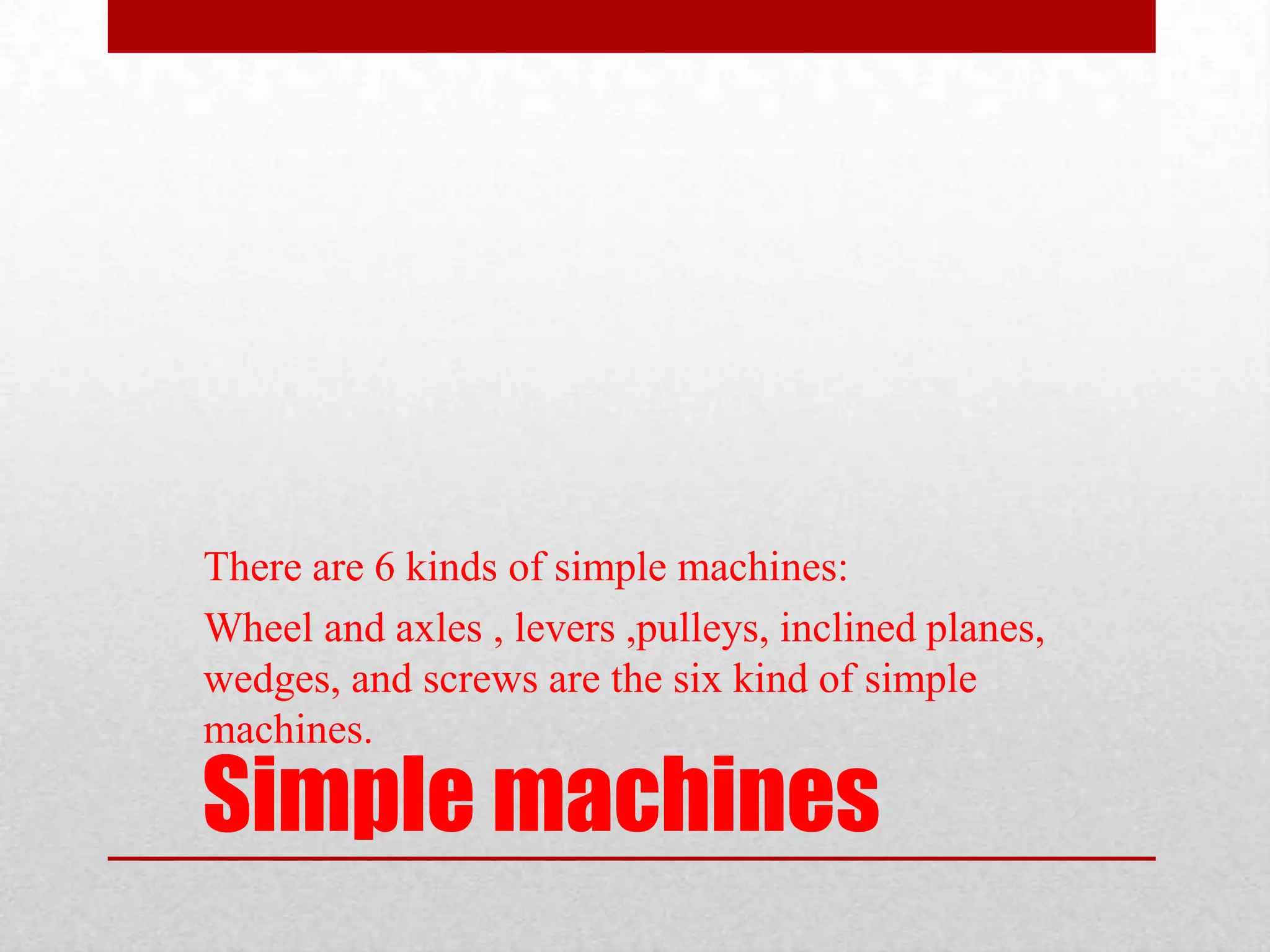 Simple machines | PPTX