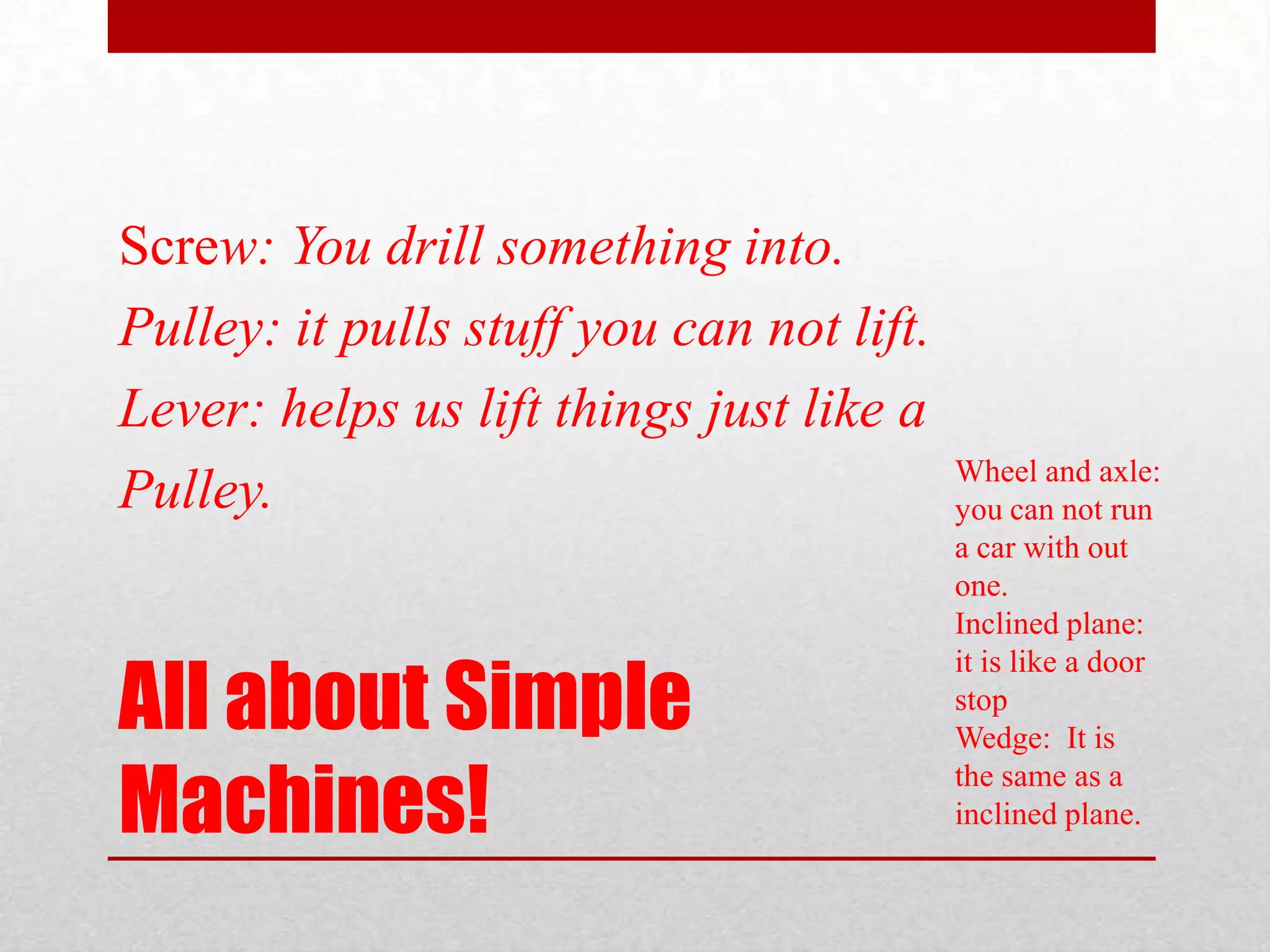 Simple machines | PPTX
