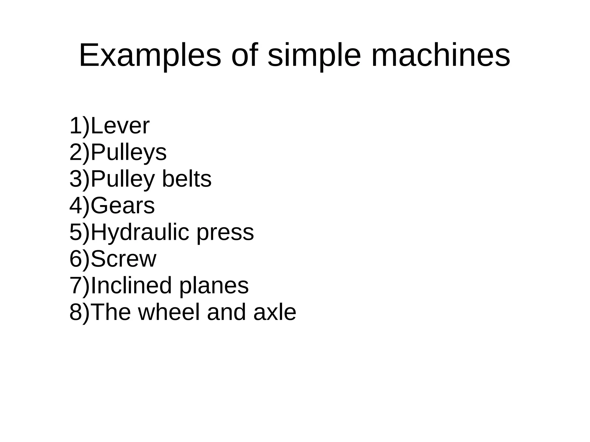 Simple machines-gears, levers, pulleys, wheel and axle | ODP