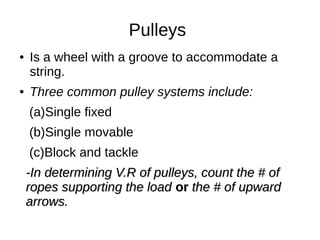 Simple machines-gears, levers, pulleys, wheel and axle | ODP