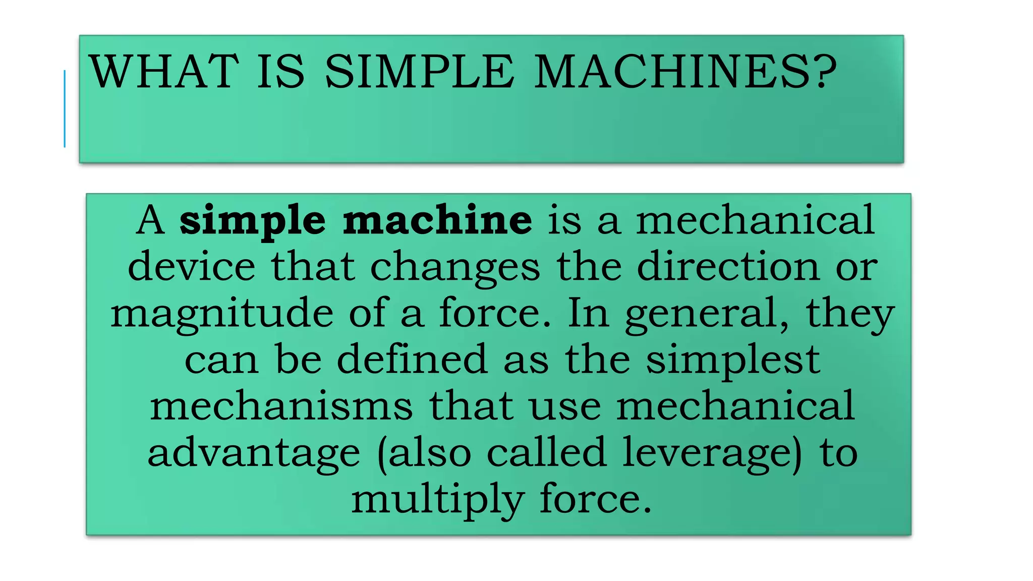 Simple Machines | PPTX