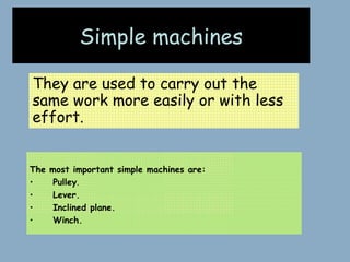 Simple machines - Description | PPT