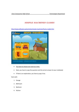 Simple Machines Games | PDF