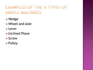 Simple machines powerpoint | PPTX