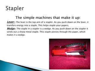 Simple machines scavenger hunt | PPT