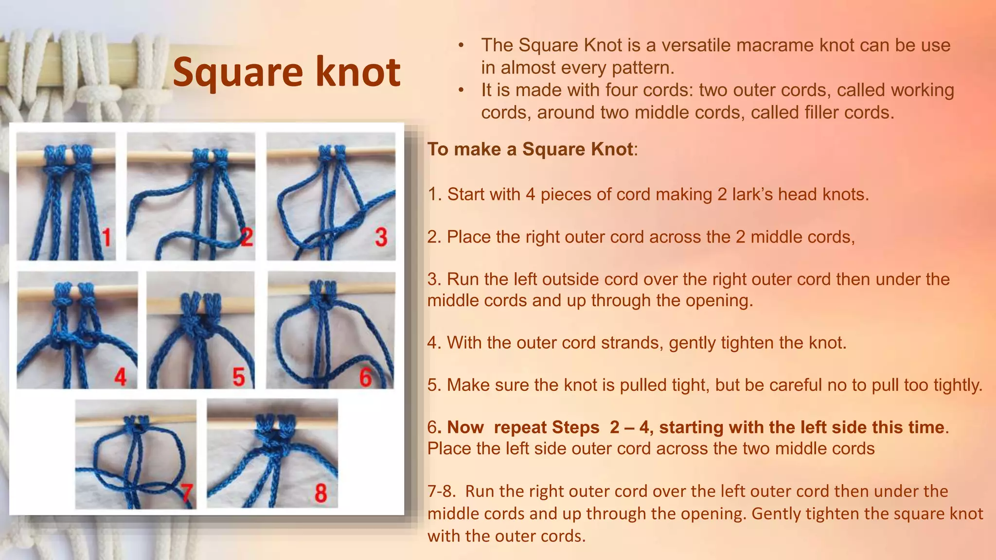 SIMPLE MACRAME KNOTTING TECHNIQUES.pptx
