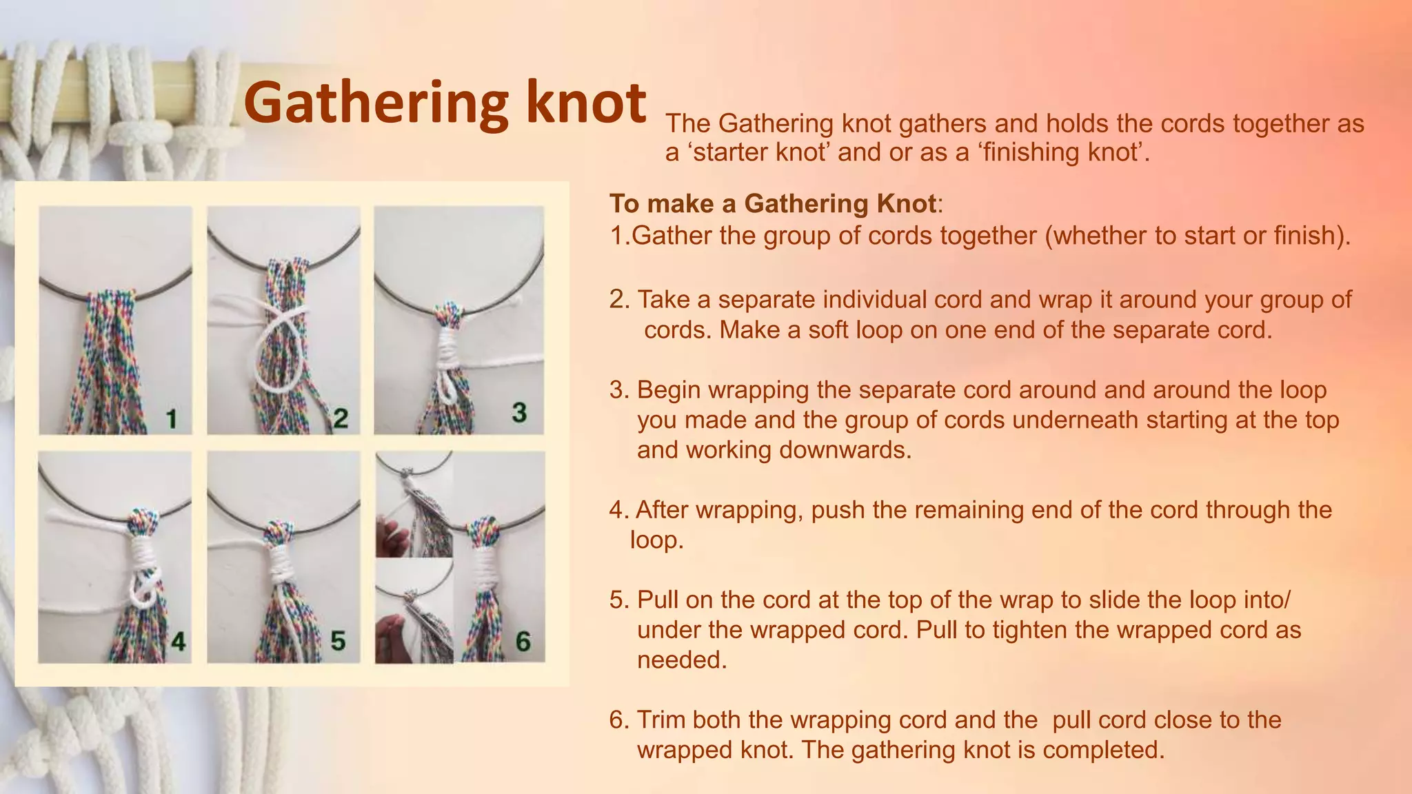 SIMPLE MACRAME KNOTTING TECHNIQUES.pptx