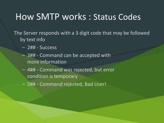 Simple mail transfer protocol | PPTX | Email | Internet