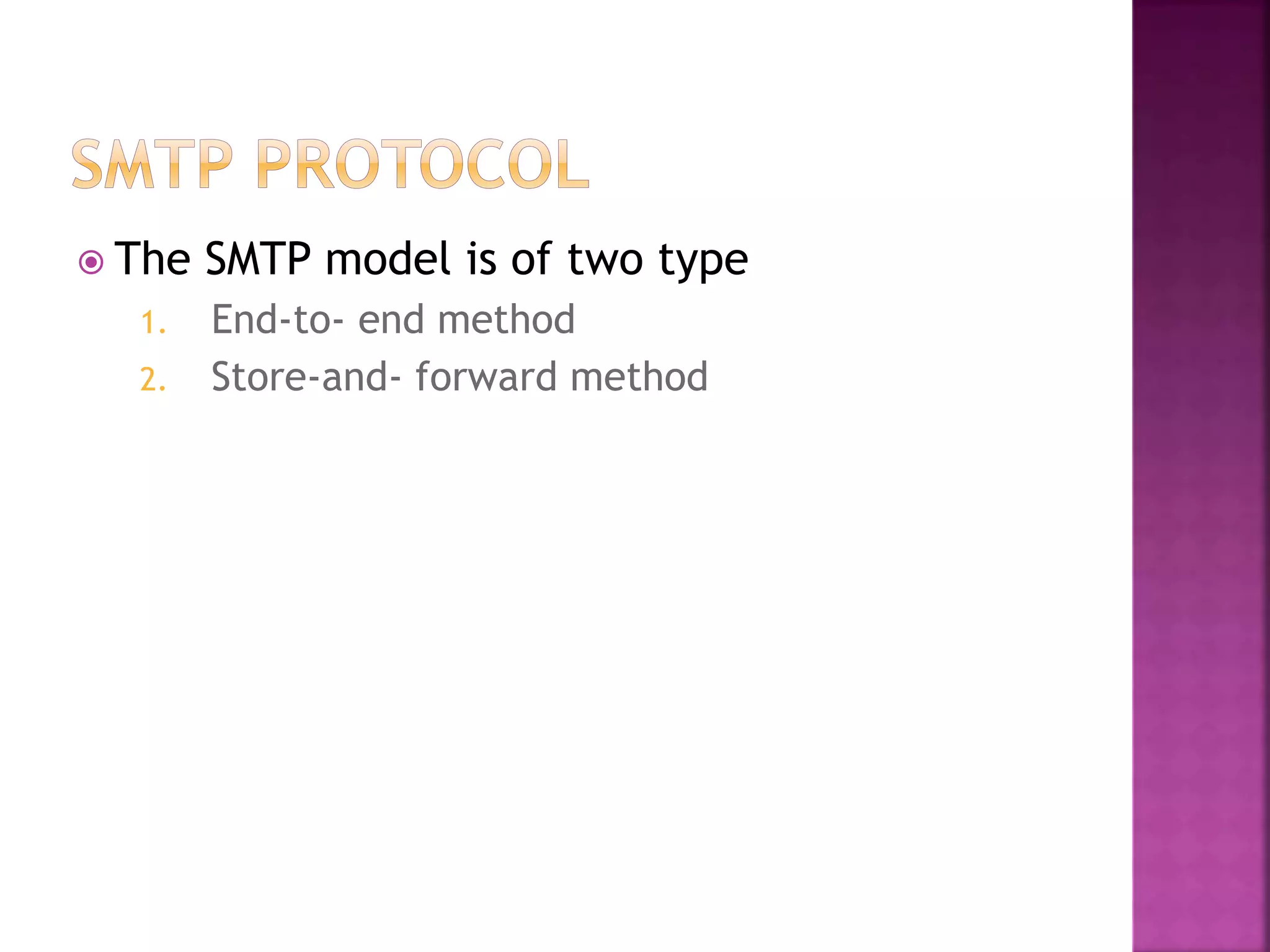 Simple mail transfer protocol (smtp) | PPTX