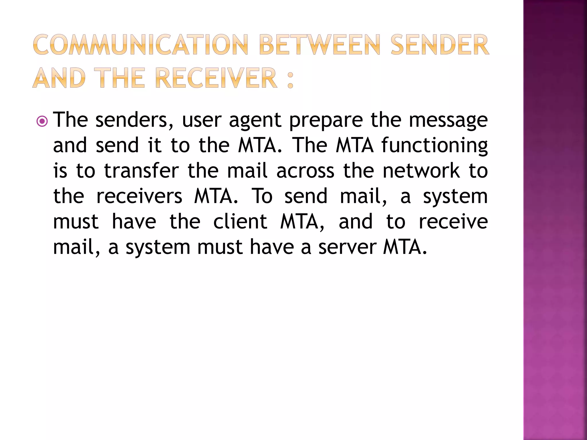 Simple mail transfer protocol (smtp) | PPTX