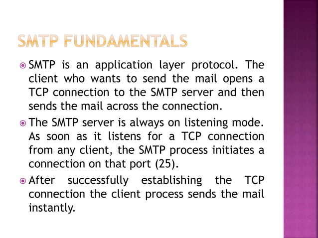 Simple mail transfer protocol (smtp) | PPTX
