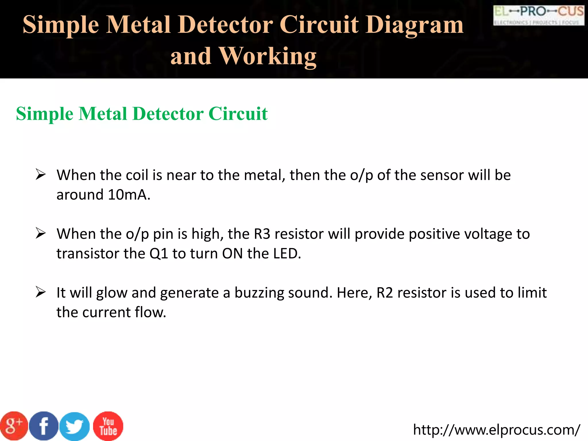 Simple Metal Detector Circuit Diagram and Working | PPTX