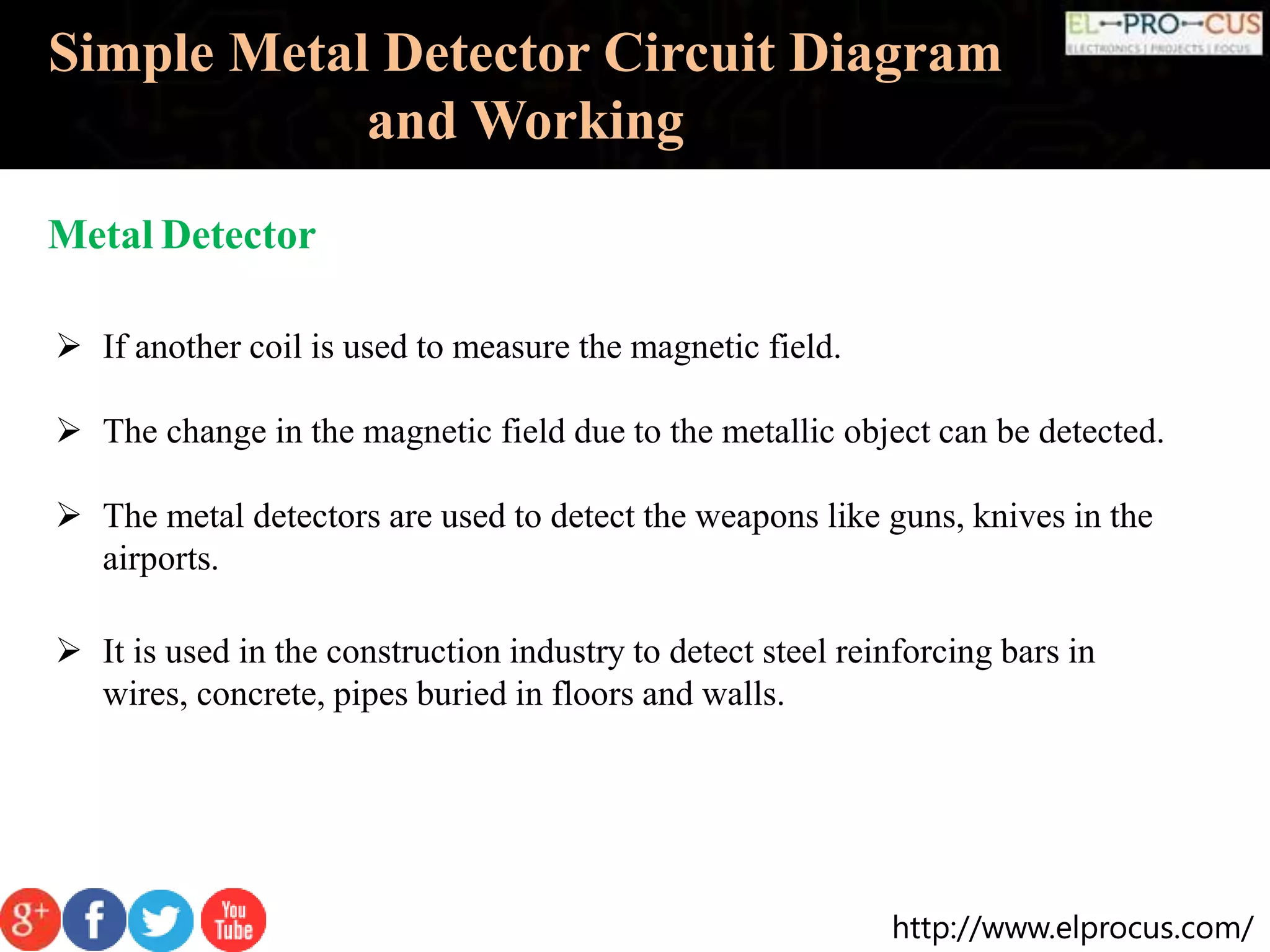 Simple Metal Detector Circuit Diagram and Working | PPTX