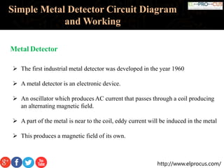 Simple Metal Detector Circuit Diagram and Working | PPTX