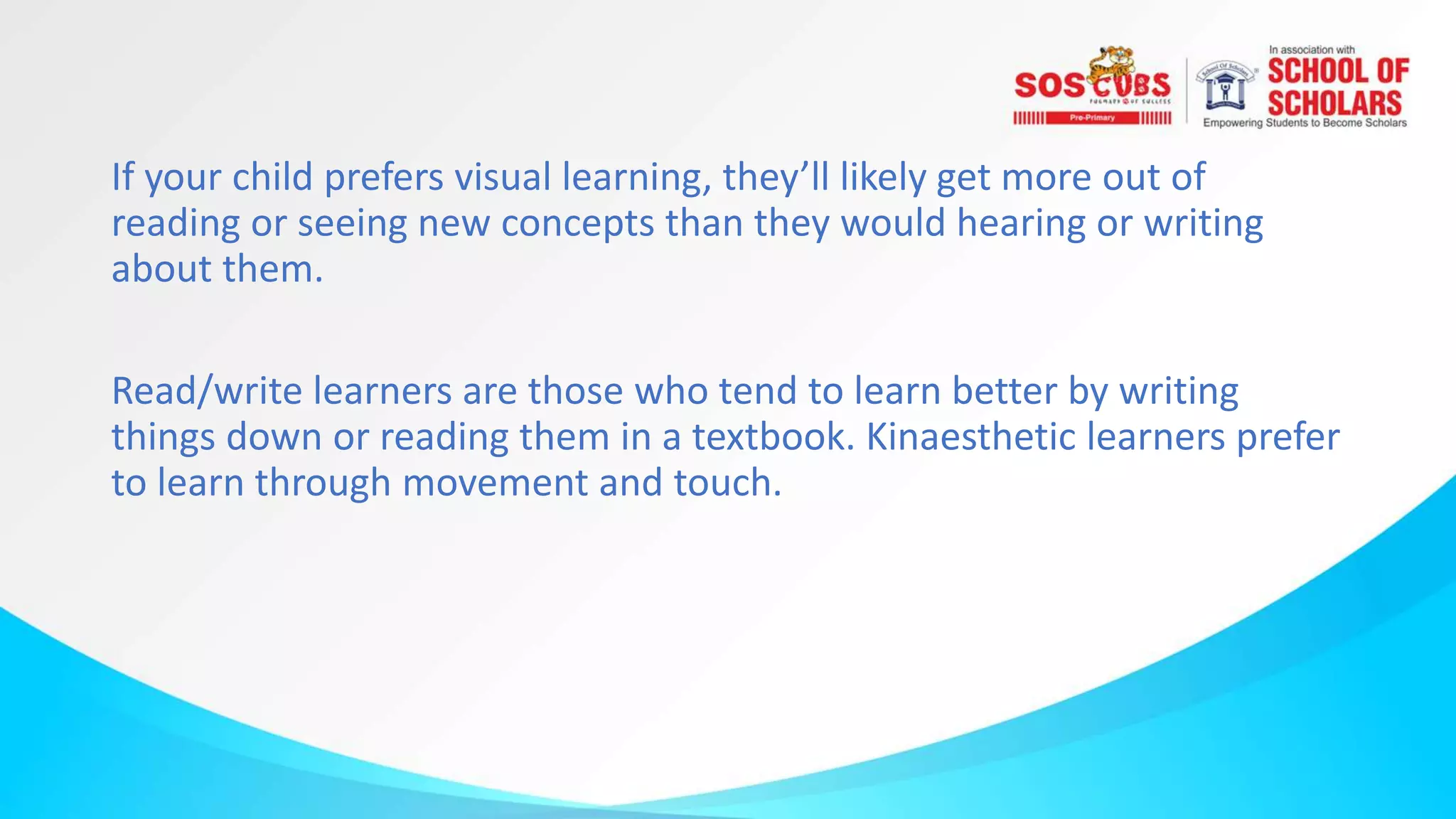 Simple methods of how you can identify your child’s primary learning ...