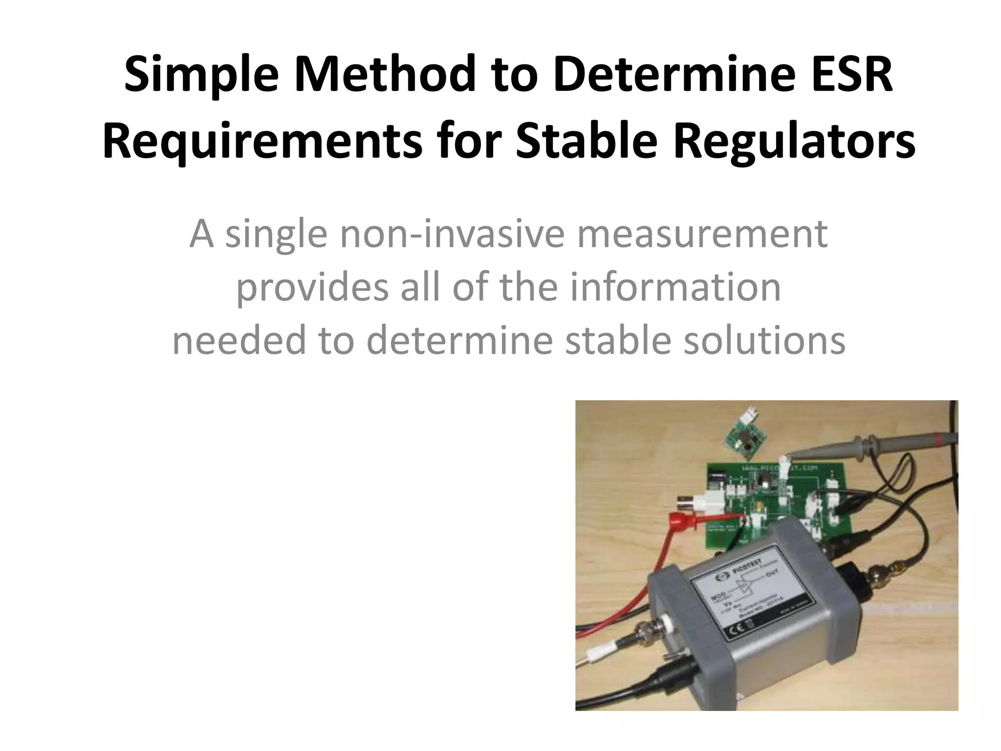 Simple Method To Determine Esr Requirements For Stable | PPTX