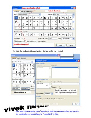 Rupees Symbol For Ms Word