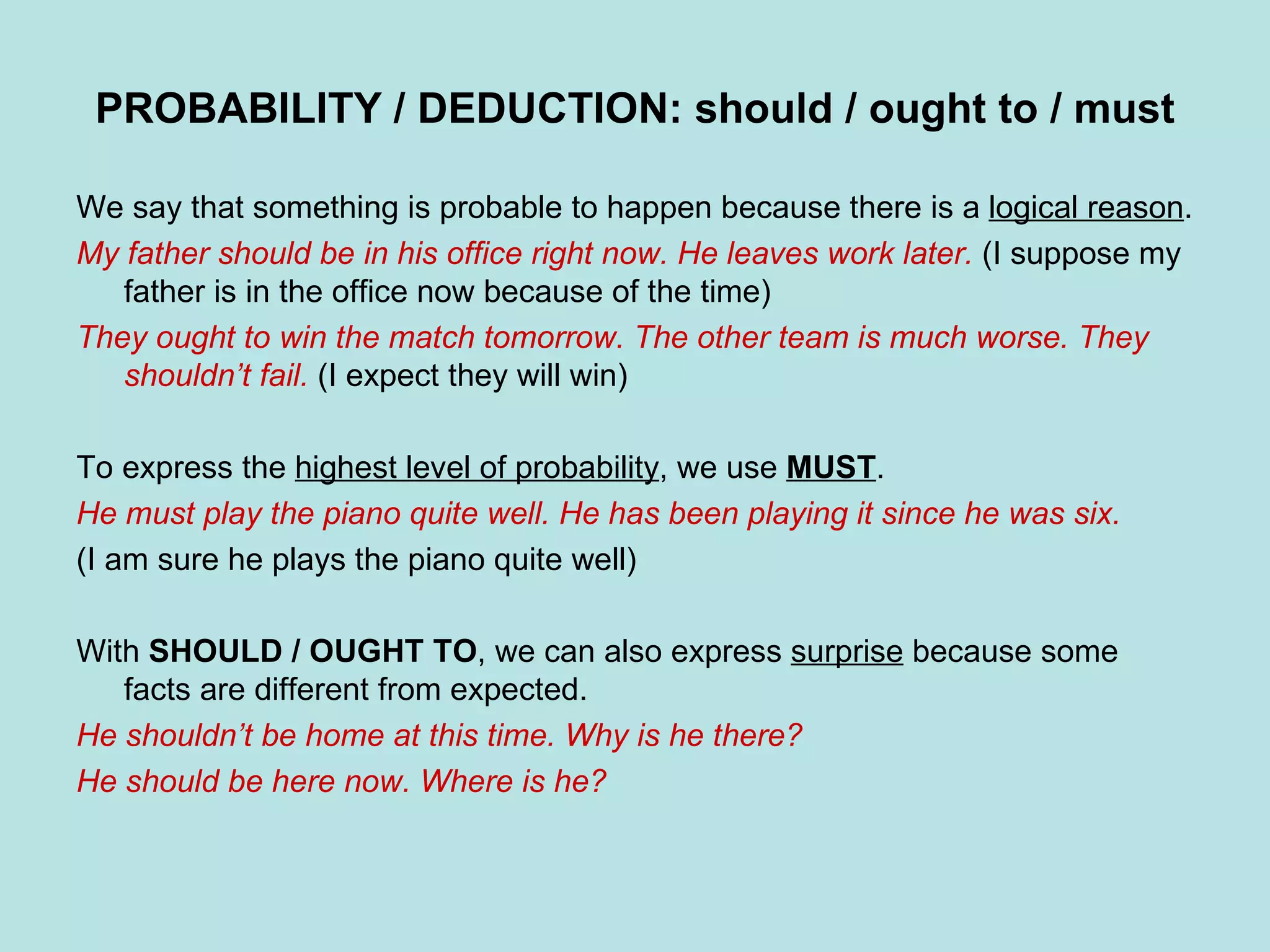Simple Modal Verbs | PPS