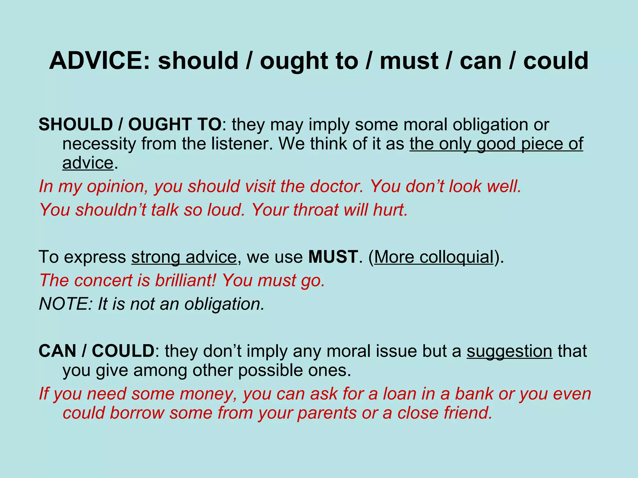 Simple Modal Verbs | PPS
