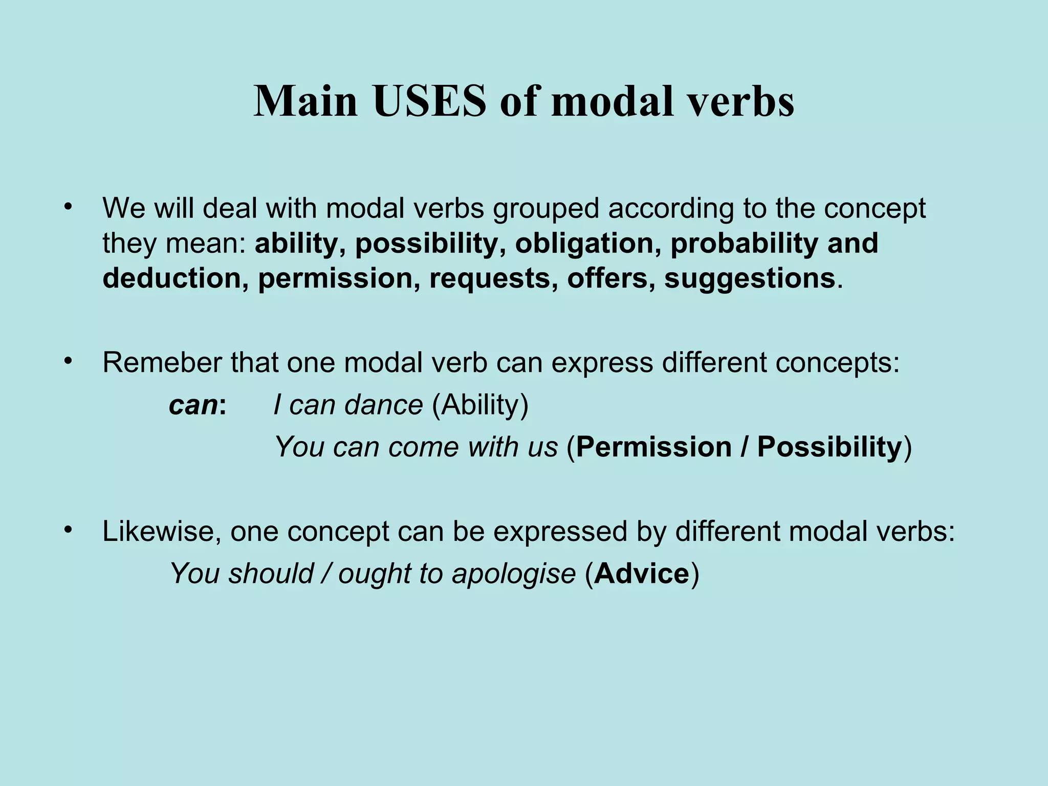 Simple Modal Verbs | PPS