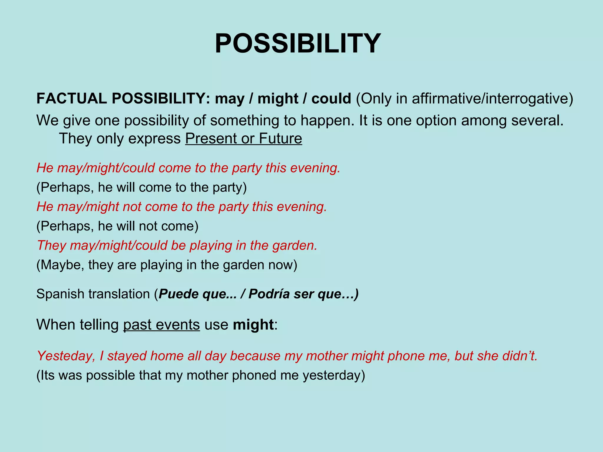 Simple Modal Verbs | PPS