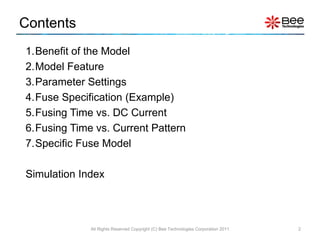 Simple model of Fuse(PSpice) | PDF
