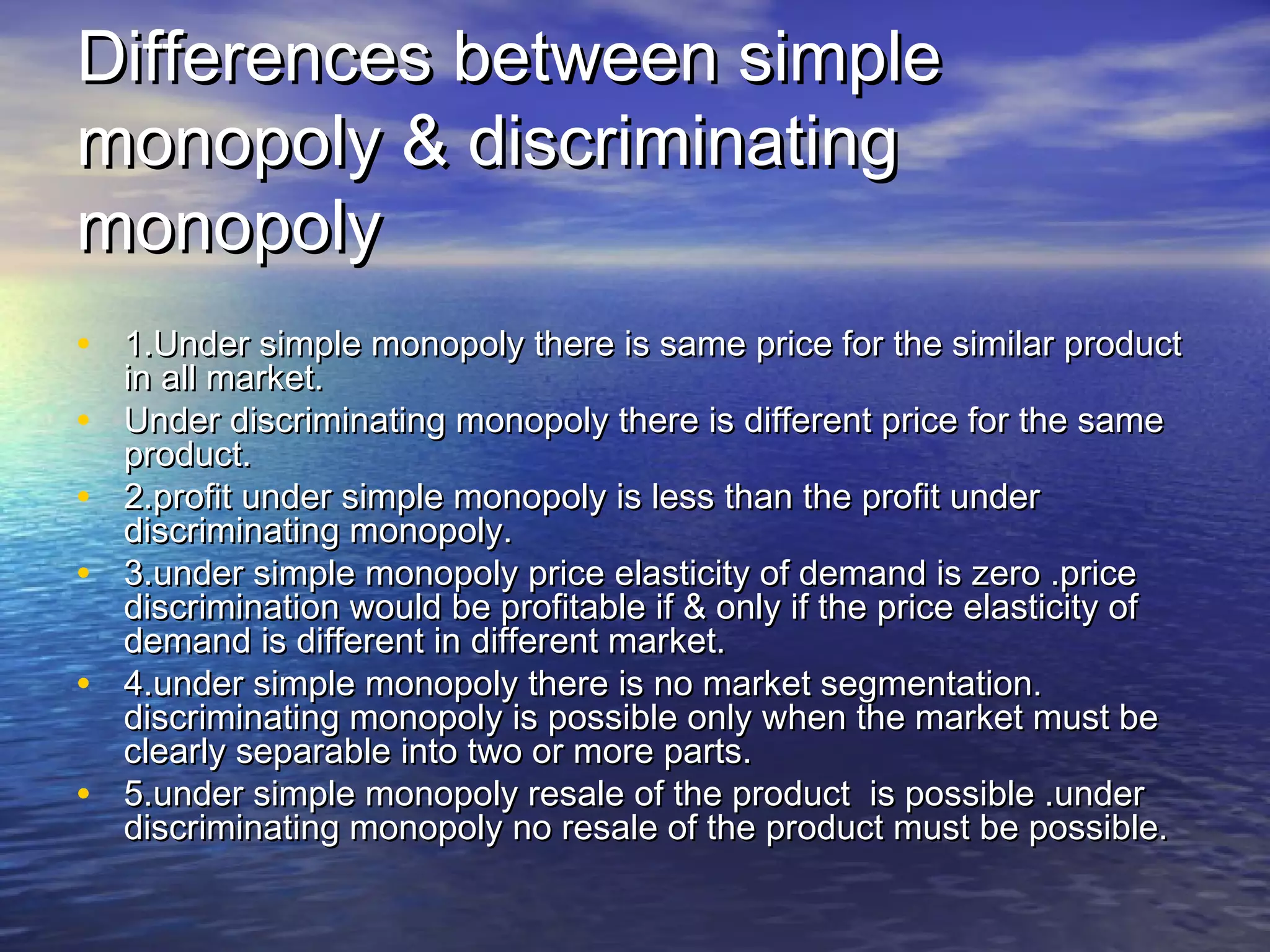 Simple monopoly | PPT | Business | Business and Finance