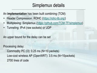 Simplemux traffic optimization | PPT