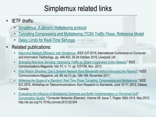 Simplemux traffic optimization | PPT