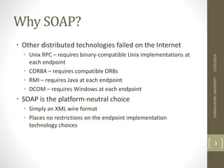 Simple object access protocol(soap ) | PPTX