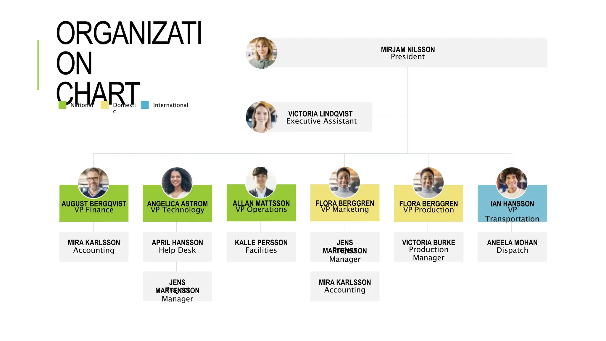 Simple organization chart for try test it | PPT