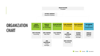 Simple organization chart in Engineering .potx
