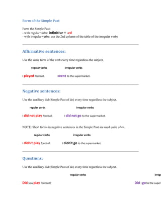 SIMPLE PAST | DOCX
