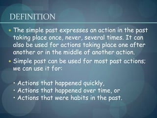 Simple Past Tense | PPT