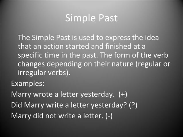 Simple past lesson | PPT