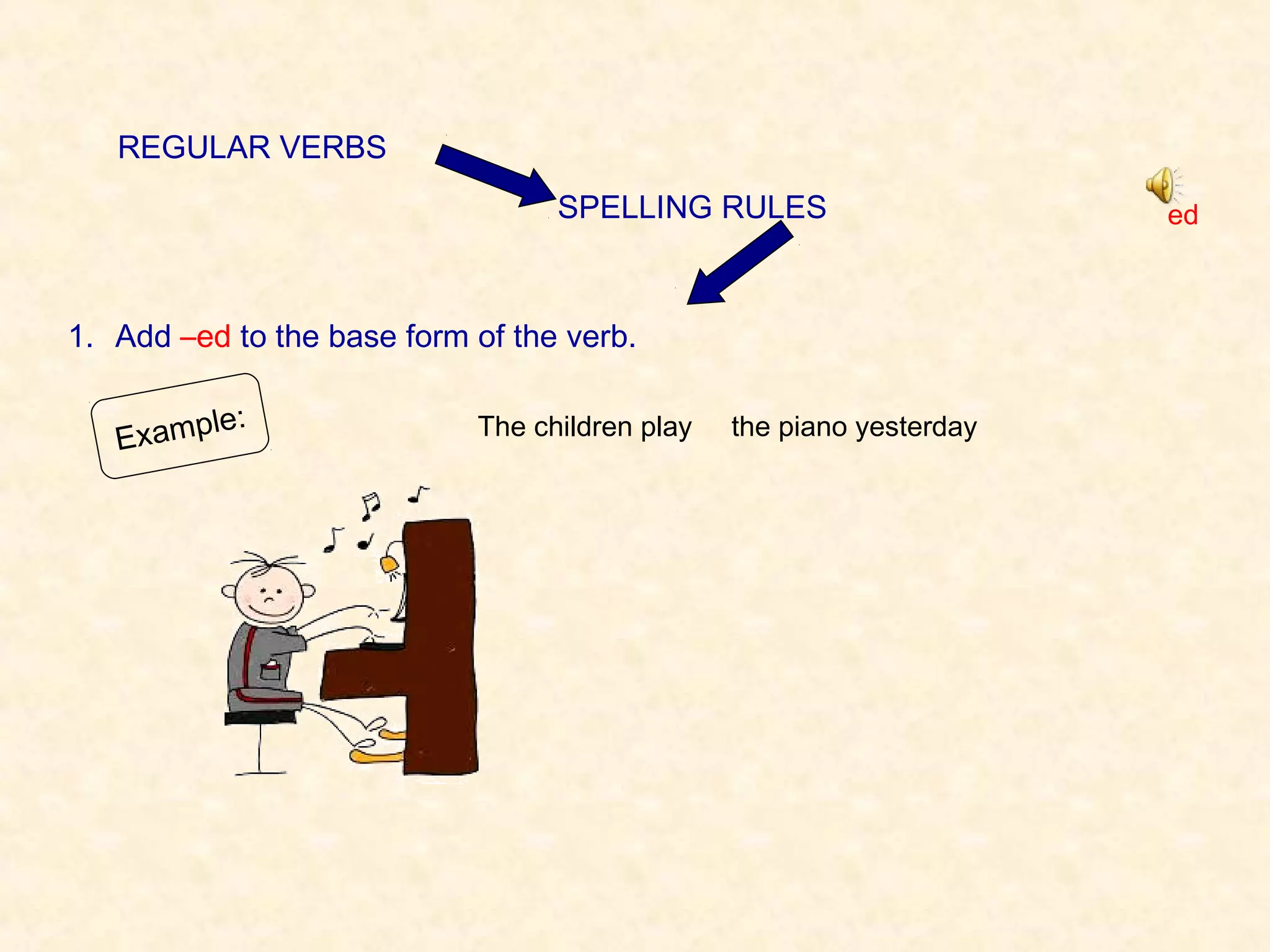 Basic intructions to form Simple past | PPS