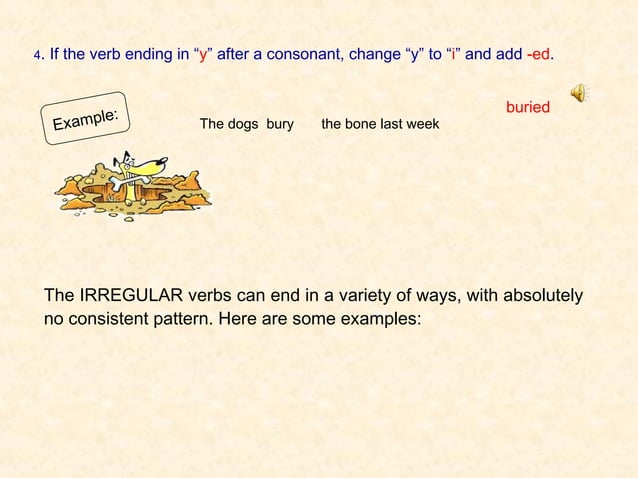 Basic intructions to form Simple past | PPS