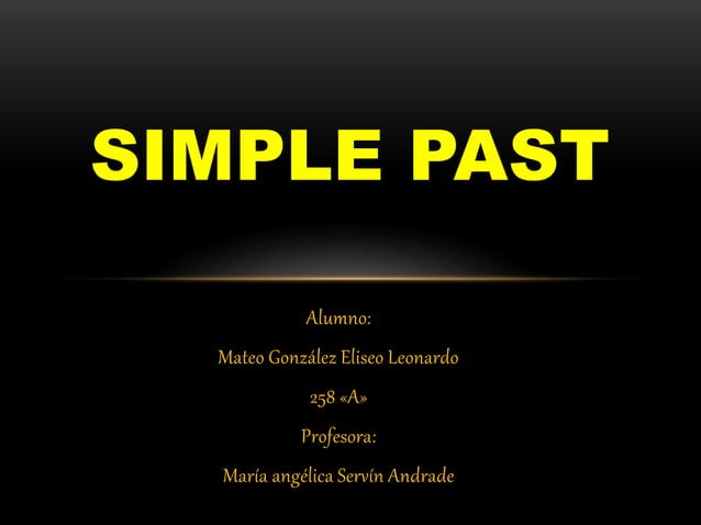 Simple past | PPT